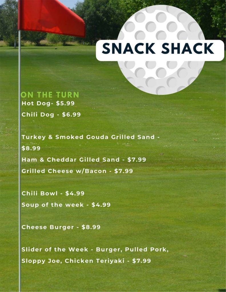 Menu - Pinetop Lakes Golf and Country Club