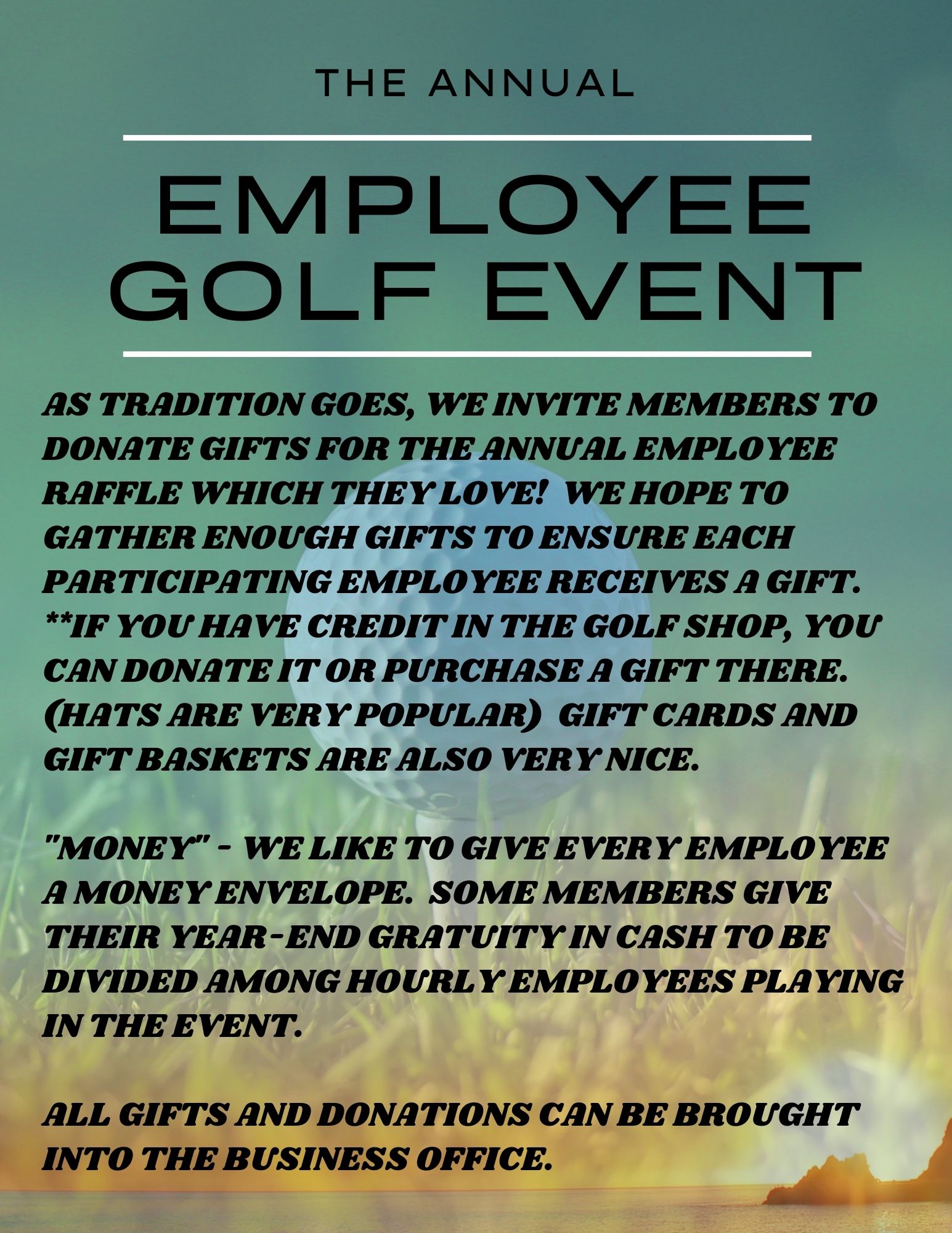 Employee Appreciation Tournament - Pinetop Lakes Golf and Country Club